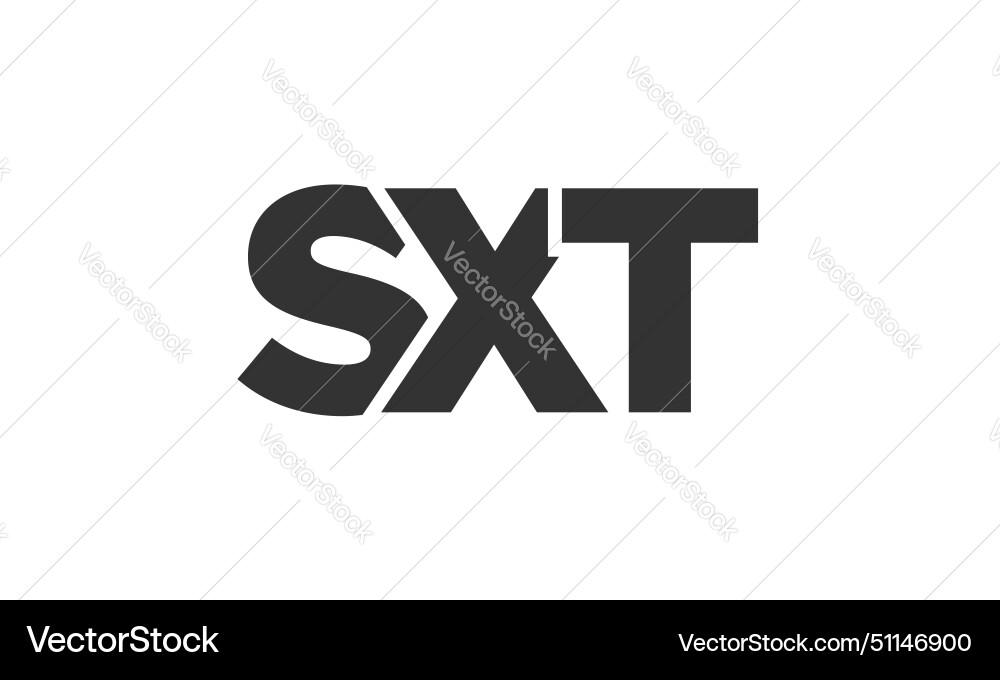 Sxt logo design template with strong and modern Vector Image