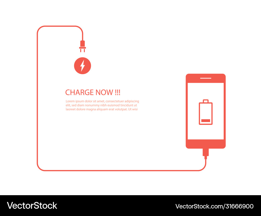 Tech device charge battery mobile phones Vector Image
