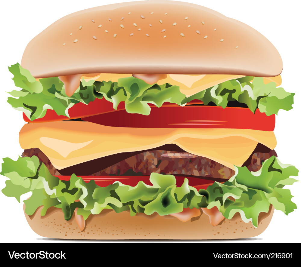 Hamburger Royalty Free Vector Image - VectorStock