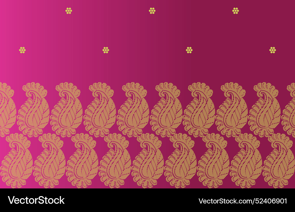 Indian ethnic sari design which is originated Vector Image
