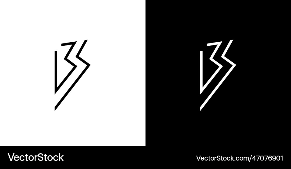Modern and unique letter bs initials logo design Vector Image
