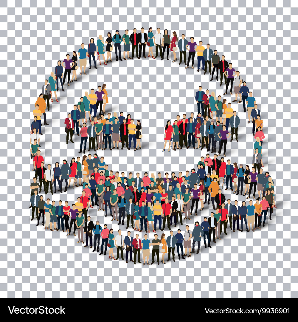People emoticon smiley icon Royalty Free Vector Image