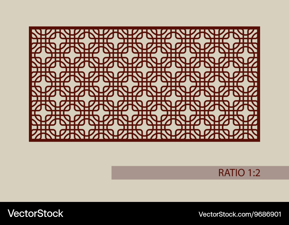 Template pattern for decorative panel Royalty Free Vector