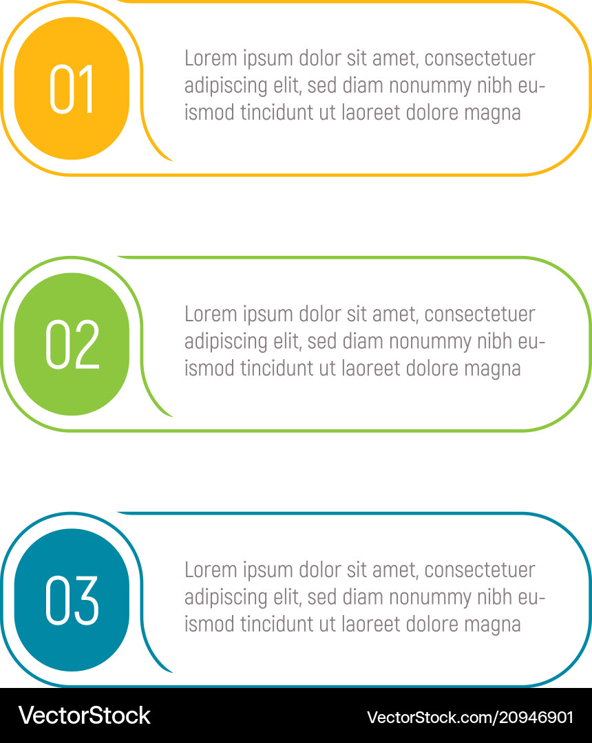 Three Steps Infographic Royalty Free Vector Image