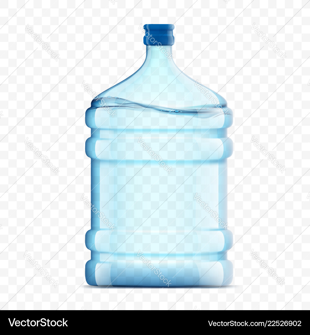 Bottle with clean fresh water on a transparent Vector Image