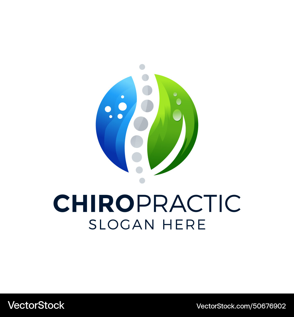 Chiropractic logo design Royalty Free Vector Image