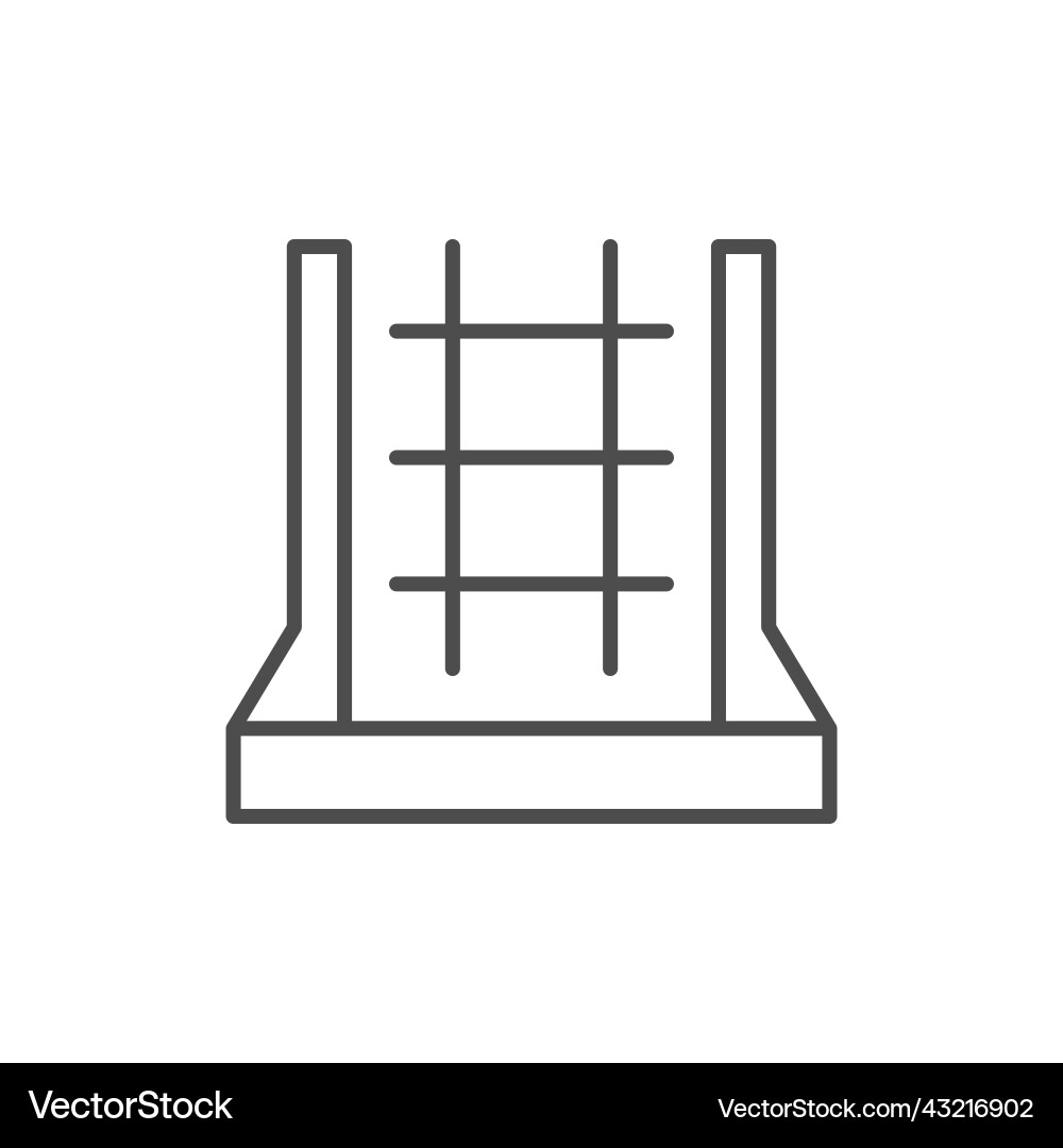 Construction formwork line outline icon Royalty Free Vector