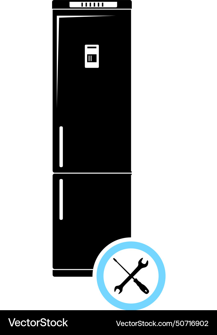 Kitchen refrigerator repair service Royalty Free Vector