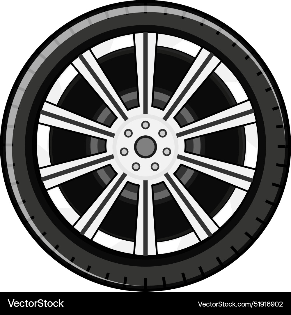 Speed wheel car cartoon Royalty Free Vector Image