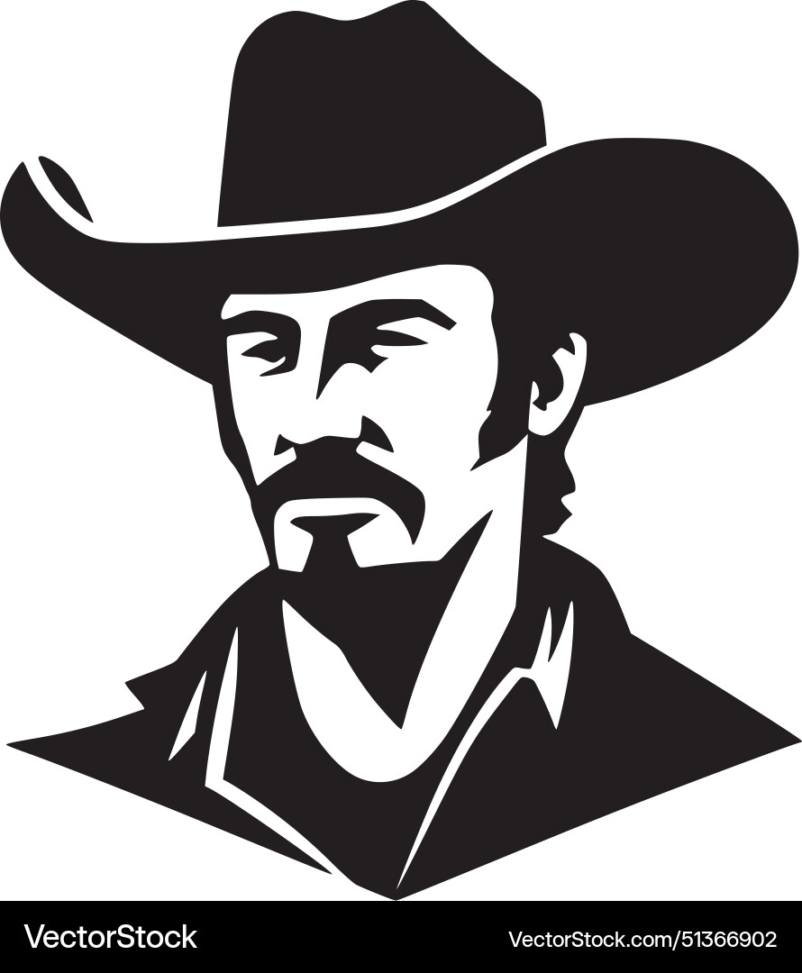 Western - black and white Royalty Free Vector Image