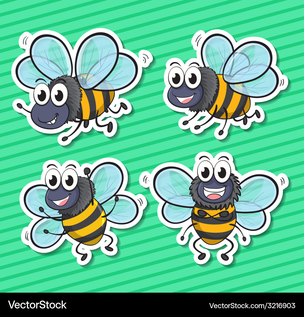 Bees Royalty Free Vector Image - VectorStock