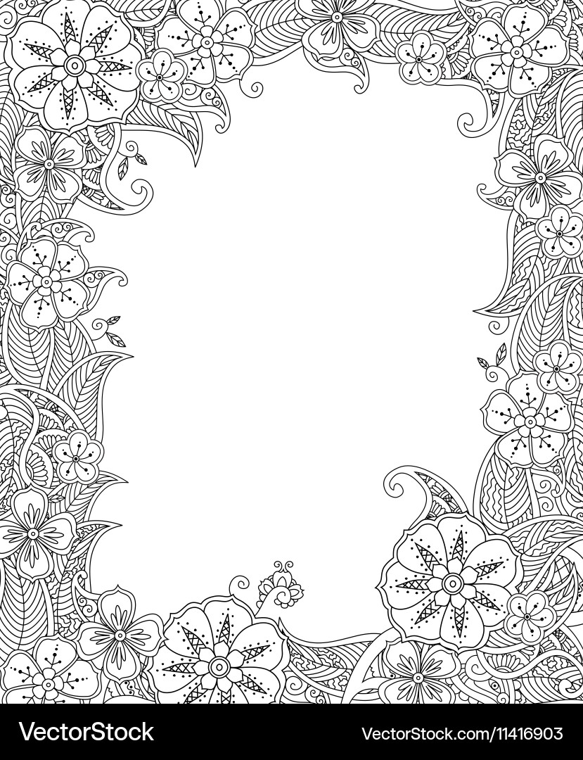 Zentangle Border Vector Images (44)