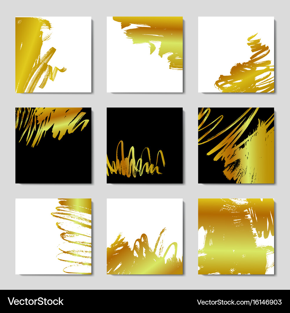 Gold background postcards Royalty Free Vector Image