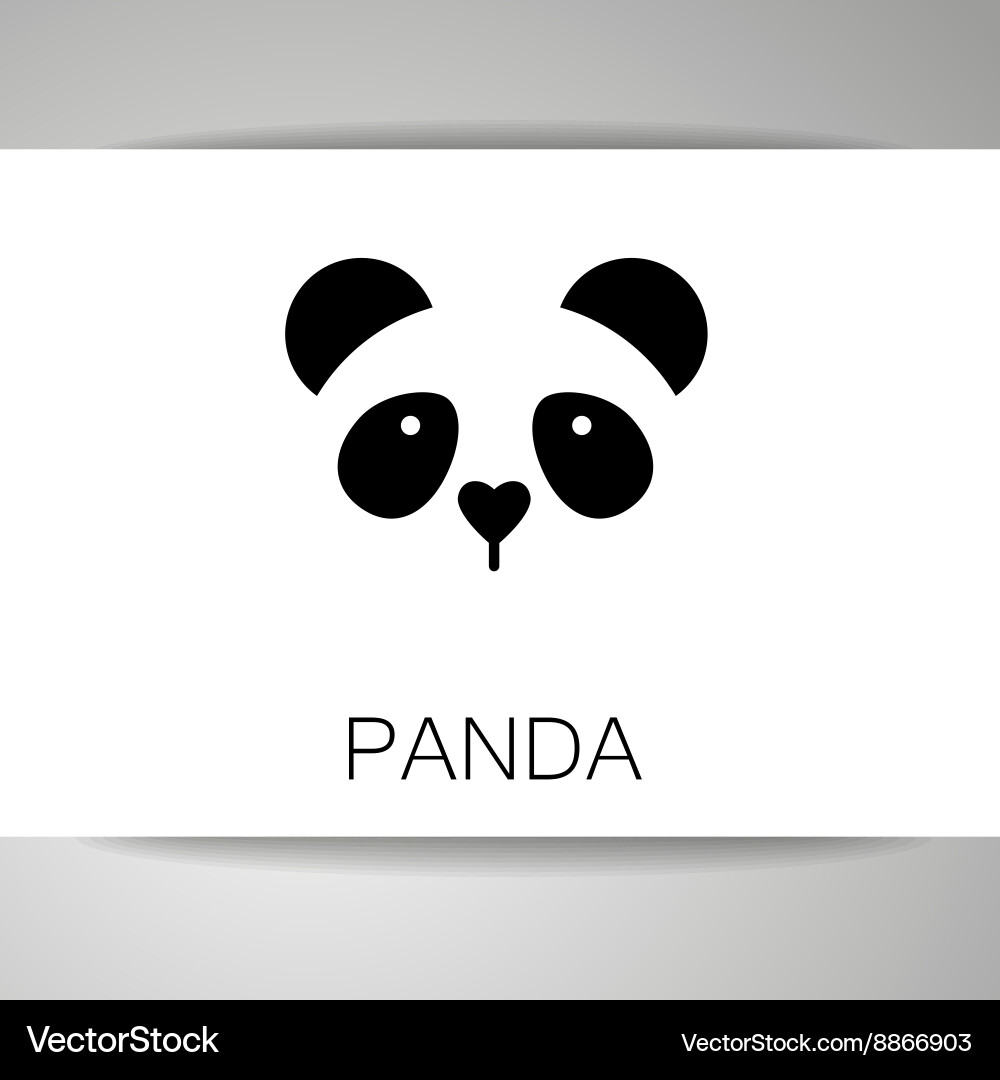 Panda bear template Royalty Free Vector Image - VectorStock