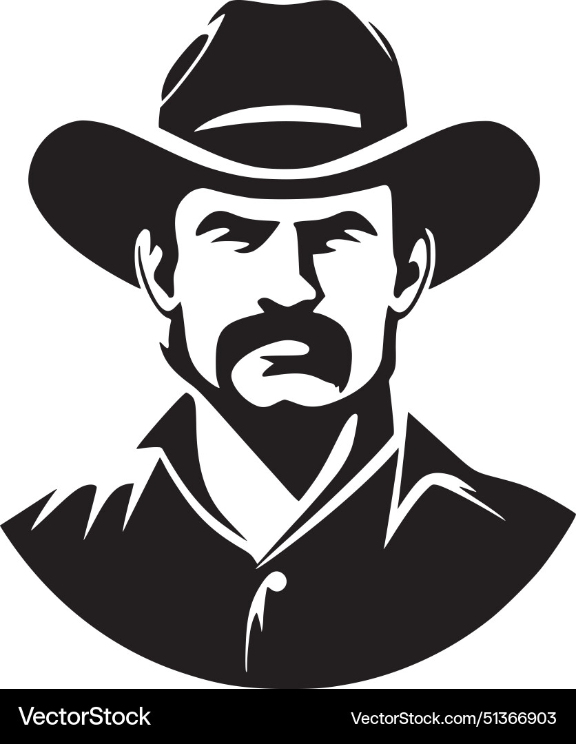 Western - black and white Royalty Free Vector Image