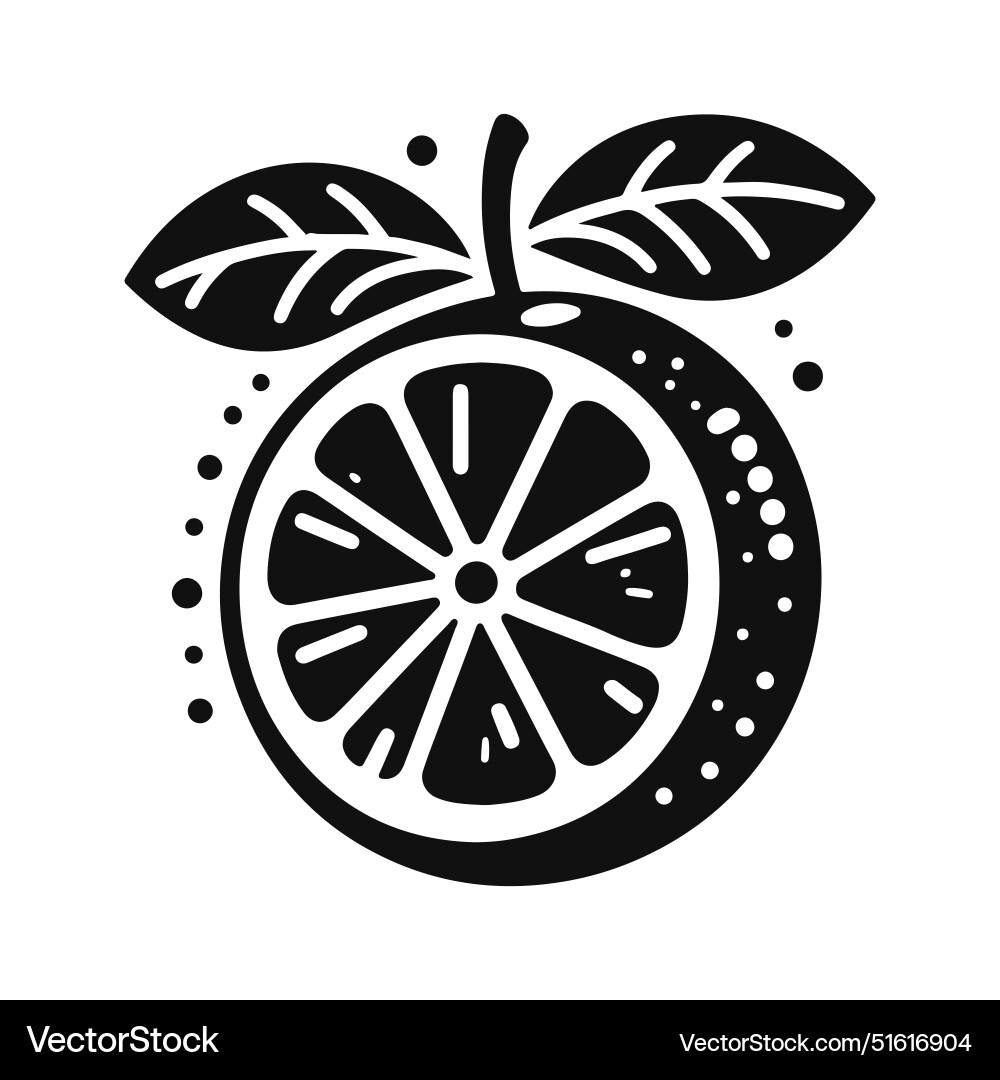 Black and white minimal orange Royalty Free Vector Image