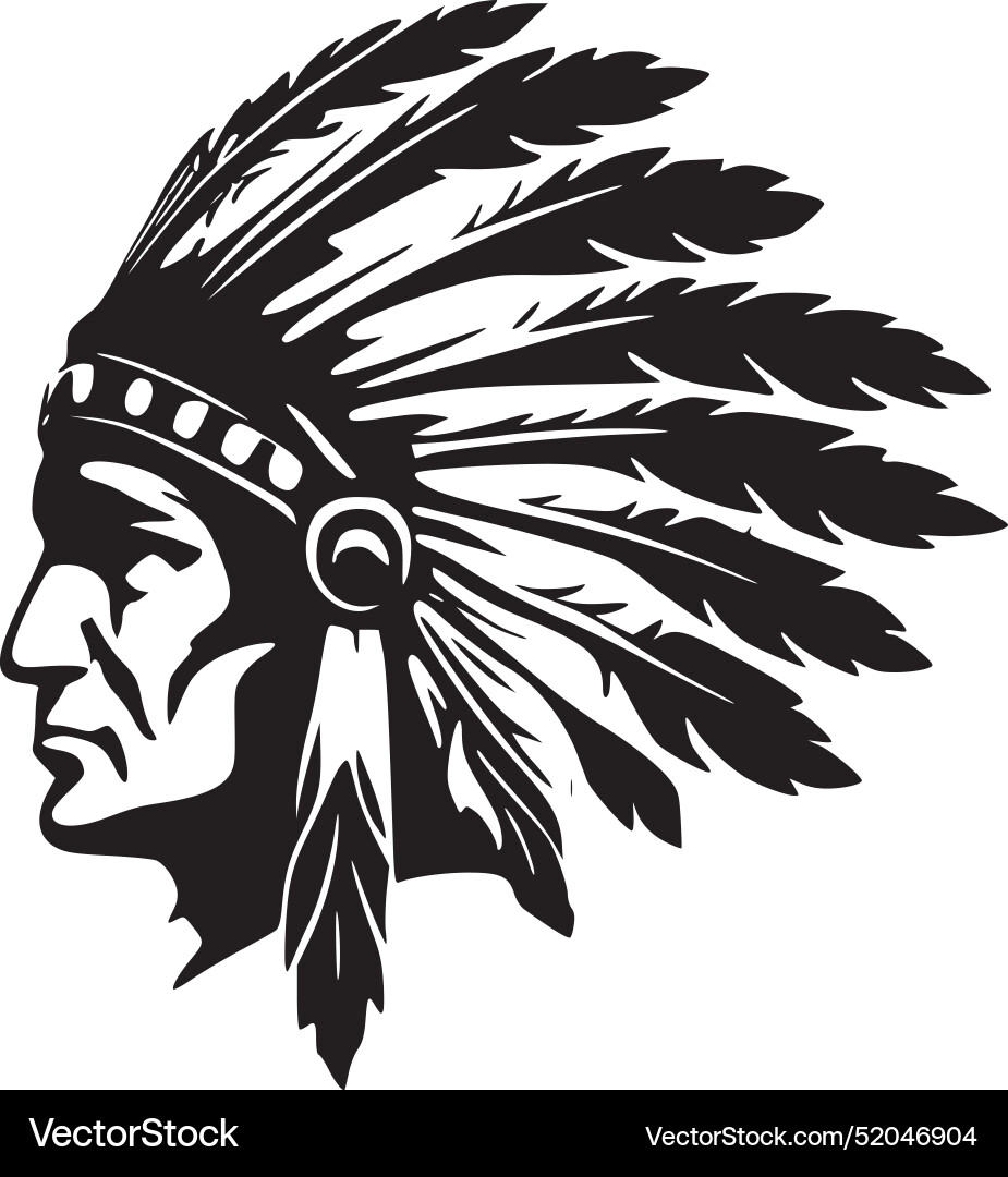 Chiefs - minimalist and flat logo Royalty Free Vector Image