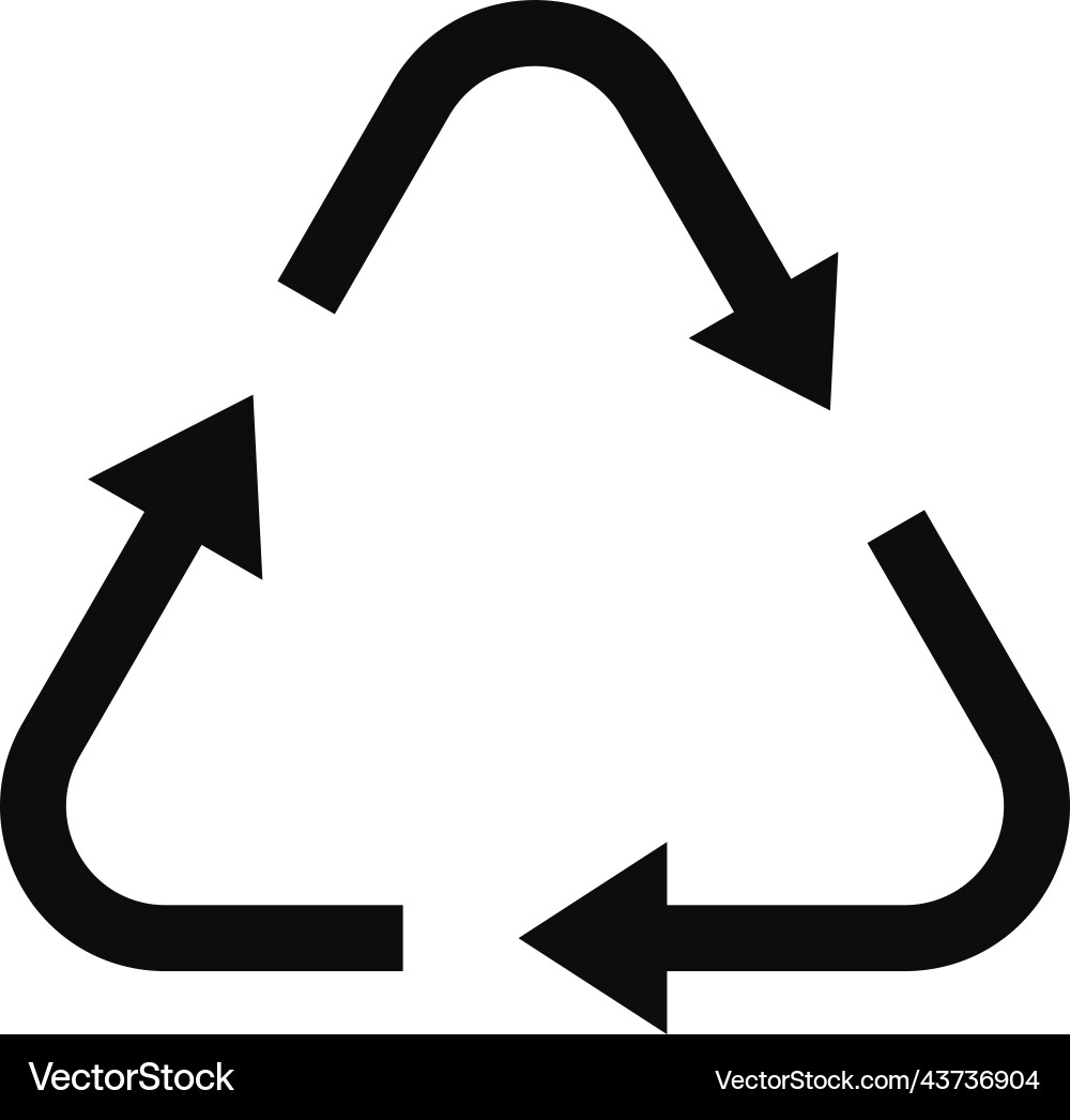 Eco sign arrow triangle black icon safety Vector Image