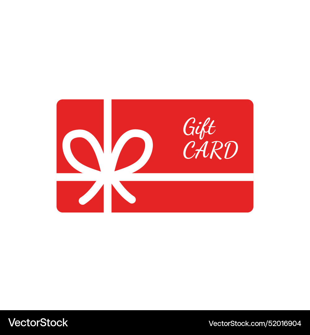 Gift card icon coupon present Royalty Free Vector Image