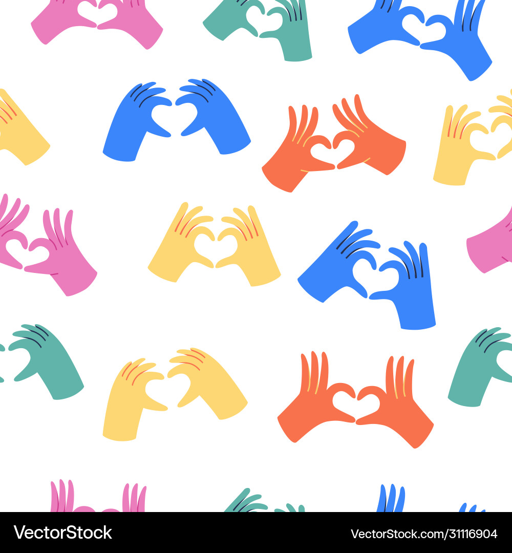 Hands making heart sign Royalty Free Vector Image