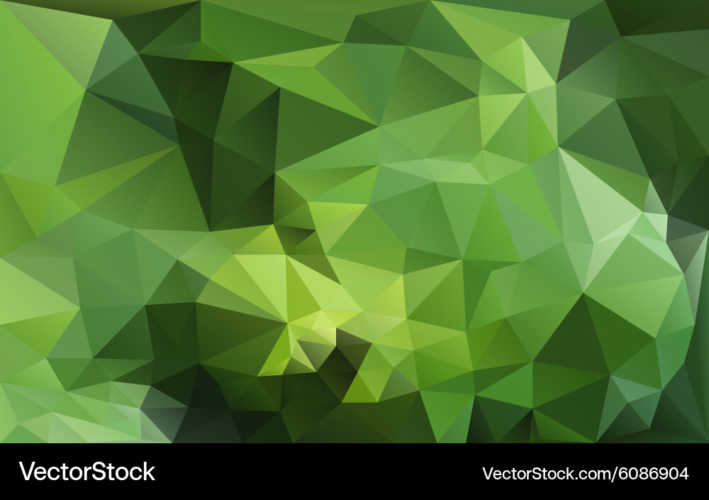 Low Poly Green Abstract Background Royalty Free Vector Image