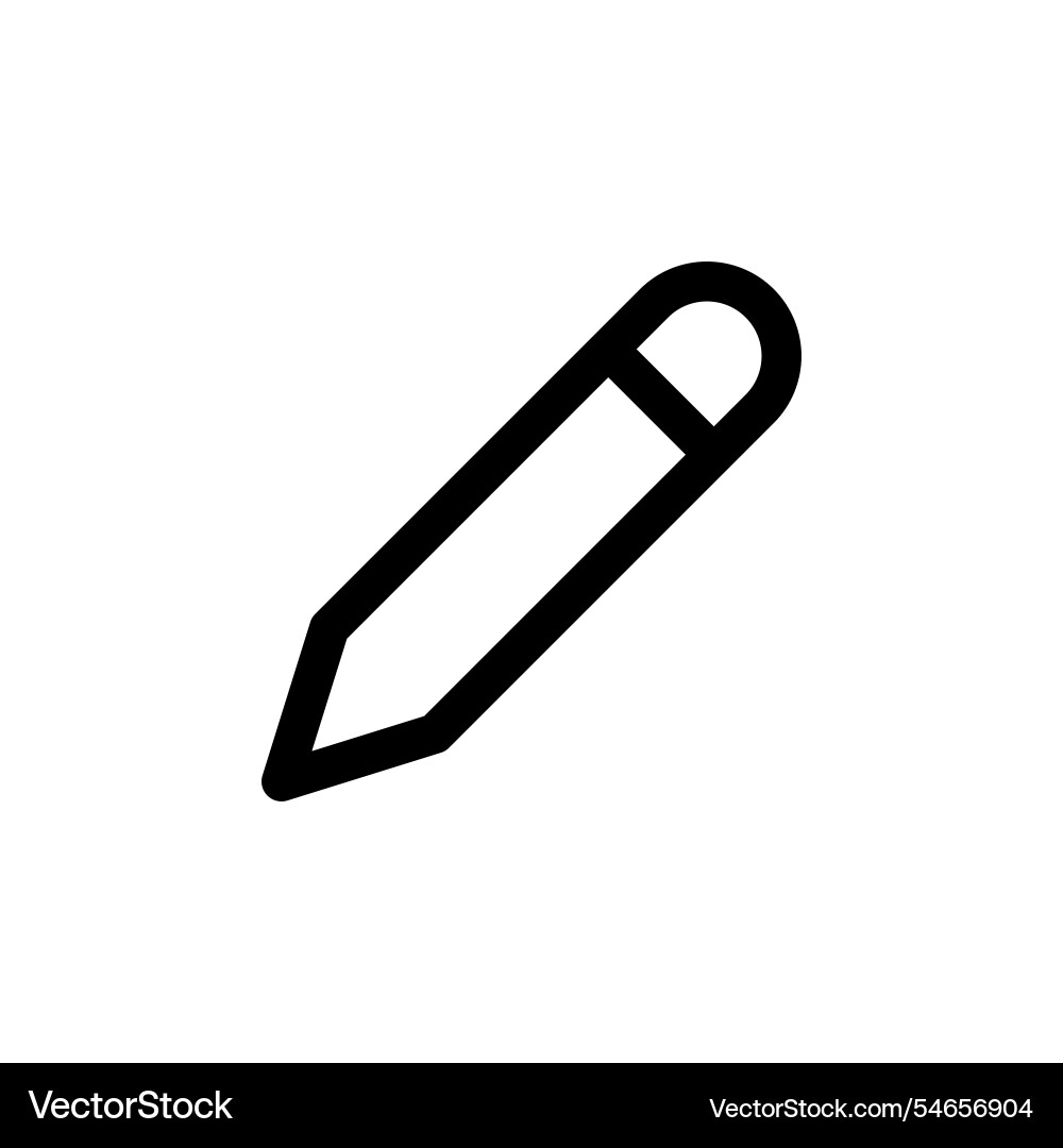 Pencil flat icon Royalty Free Vector Image - VectorStock