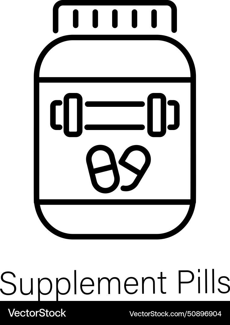 Supplement pills Royalty Free Vector Image - VectorStock