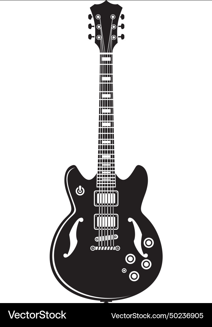 Blues guitar Royalty Free Vector Image - VectorStock