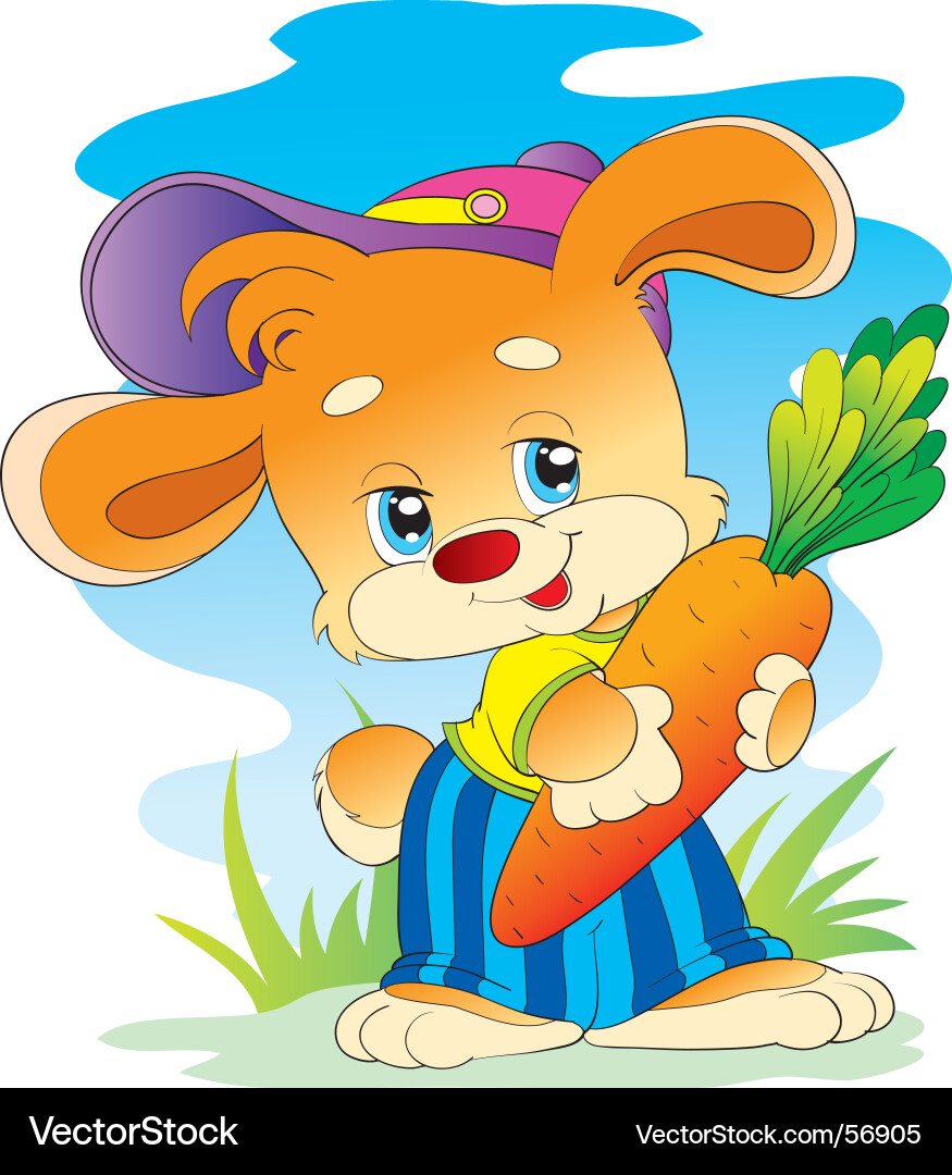 Cartoon hare Royalty Free Vector Image - VectorStock