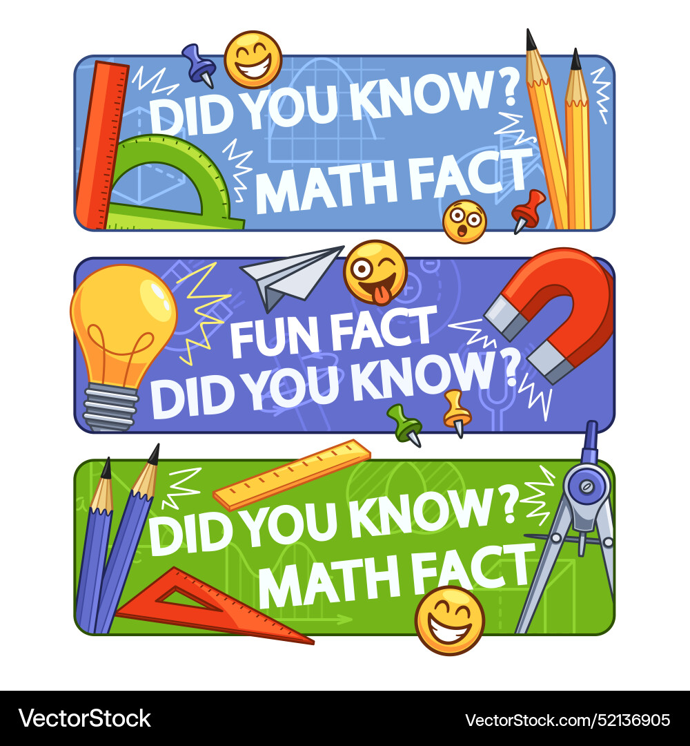 Educational banners with playful Royalty Free Vector Image