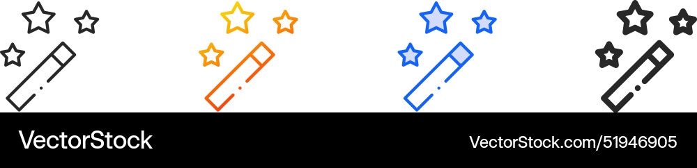 Enhance iconthin linear gradient blue stroke Vector Image