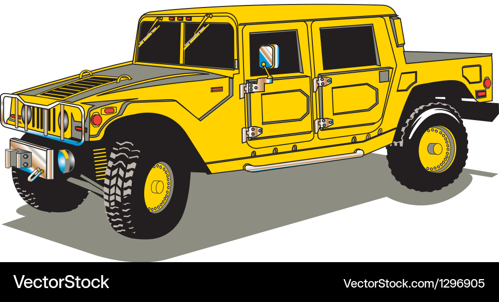 Hummer H2 SUV Royalty Free Vector Image - VectorStock