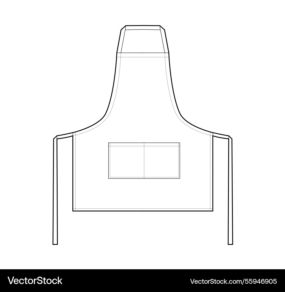 Short apron with pocket technical fashion Vector Image