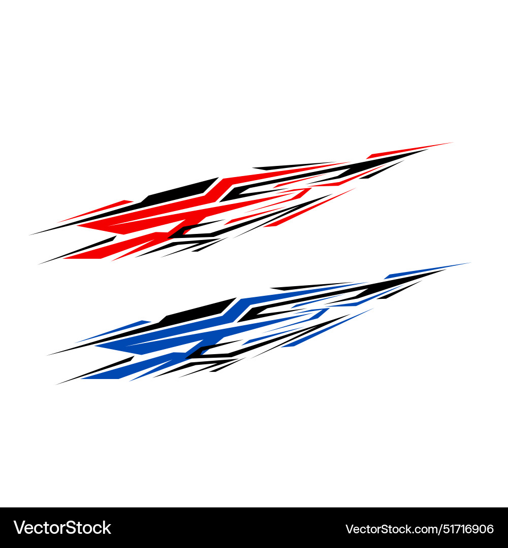 Car wrapping decal racing decals Royalty Free Vector Image