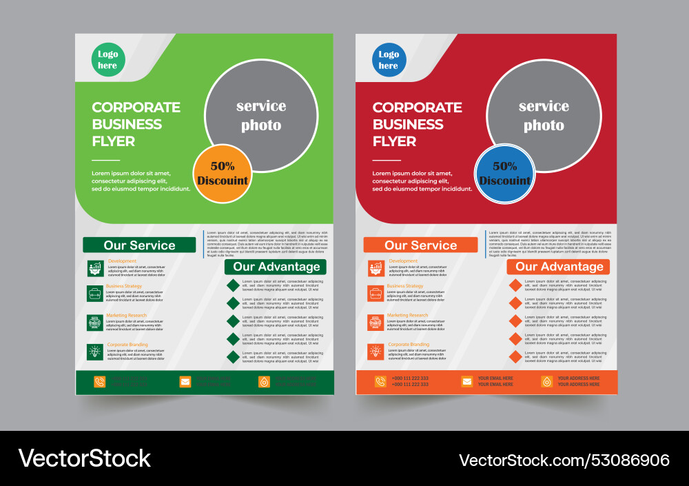 Modern business flyer template - corporate event Vector Image