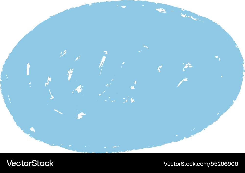 Oval shape crayon hand drawn Royalty Free Vector Image