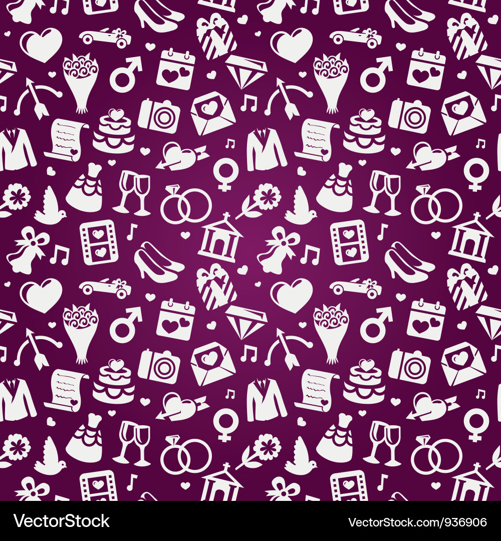 Romantic Wedding Pattern Royalty Free Vector Image