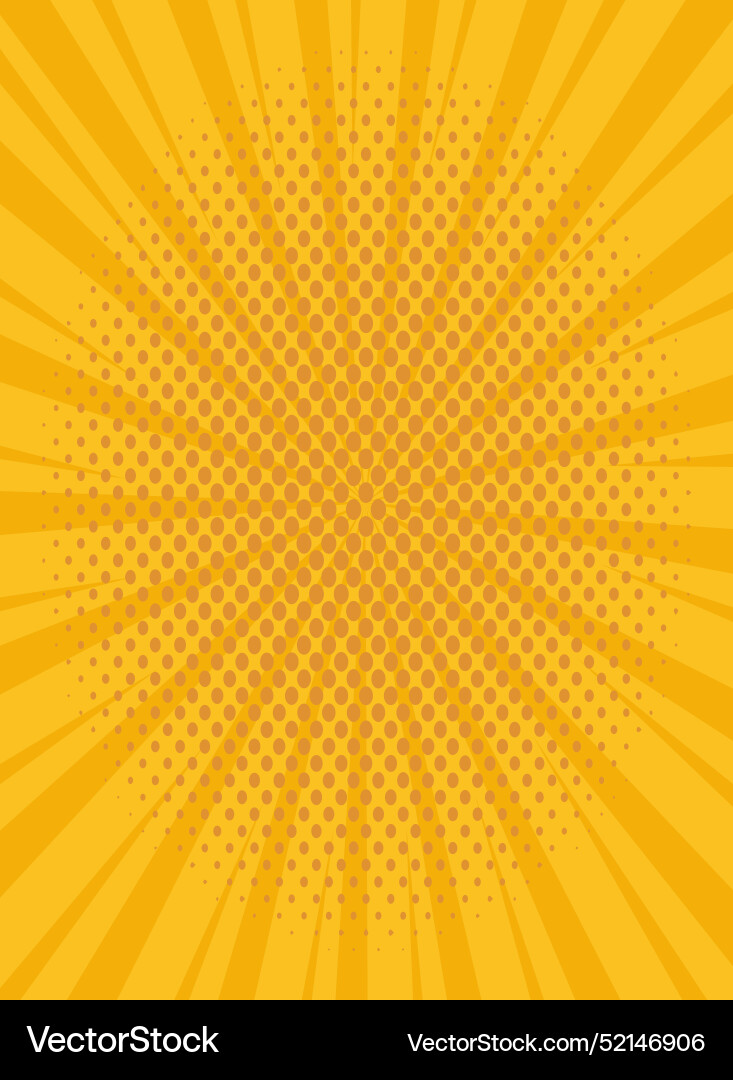 Shine background comic with halftone pattern Vector Image