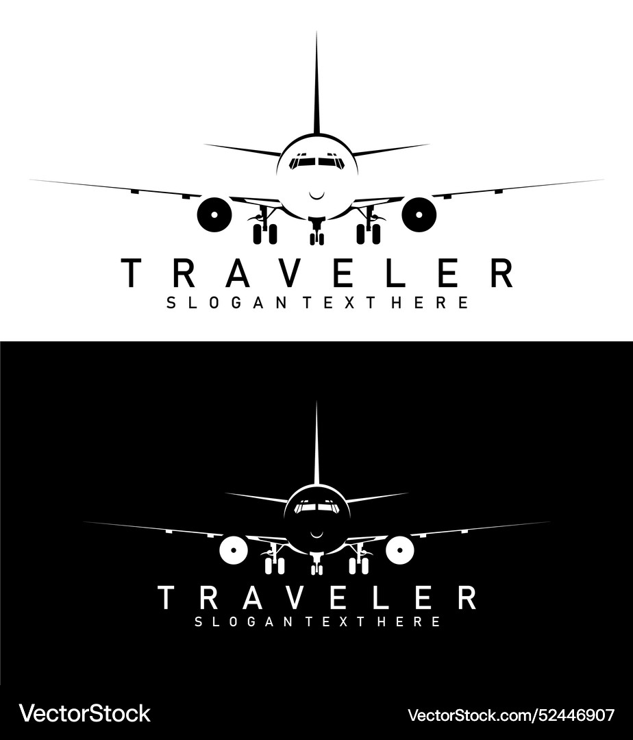 Aeroplane black and white design Royalty Free Vector Image