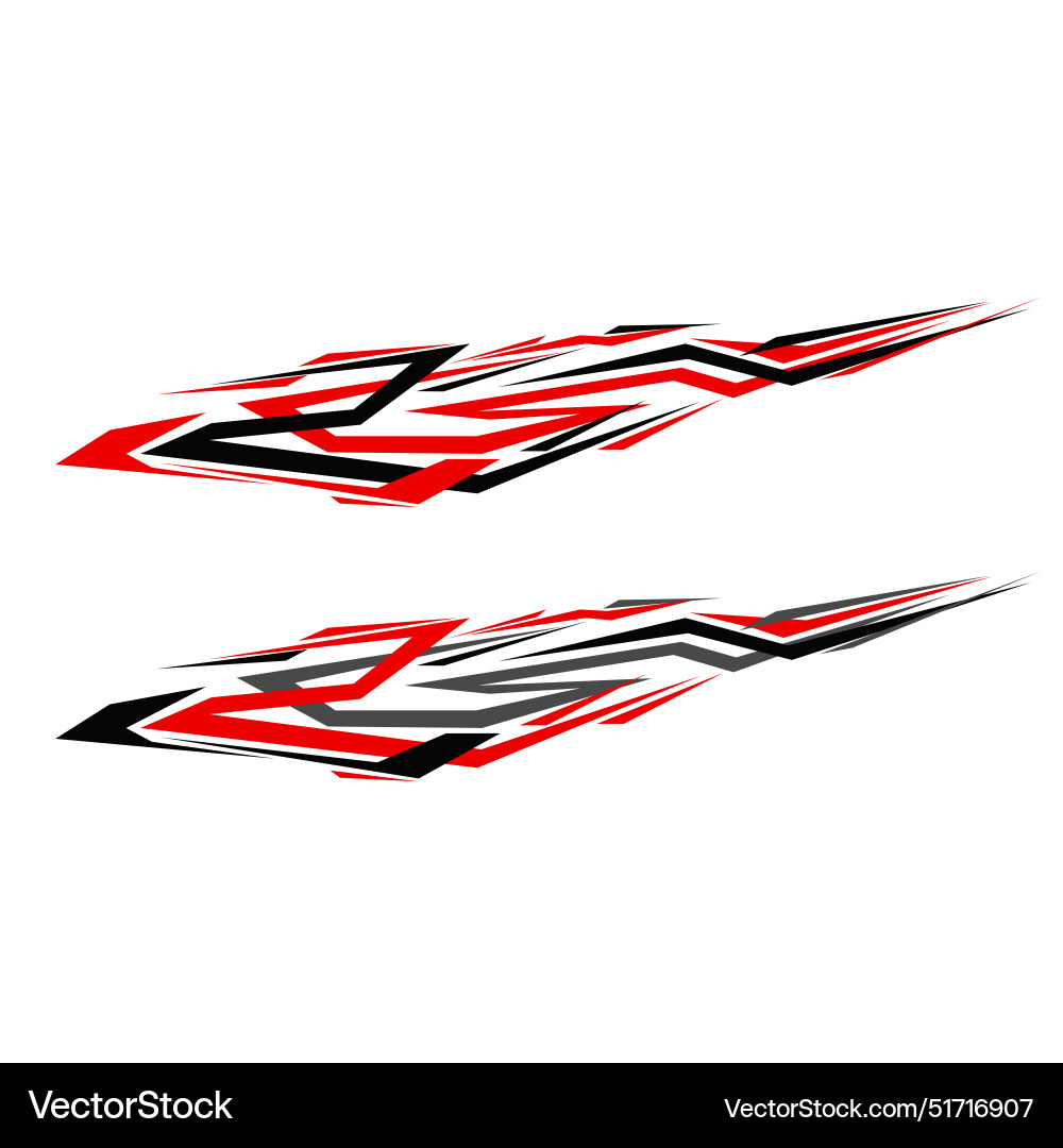 Car wrapping decal racing decals Royalty Free Vector Image