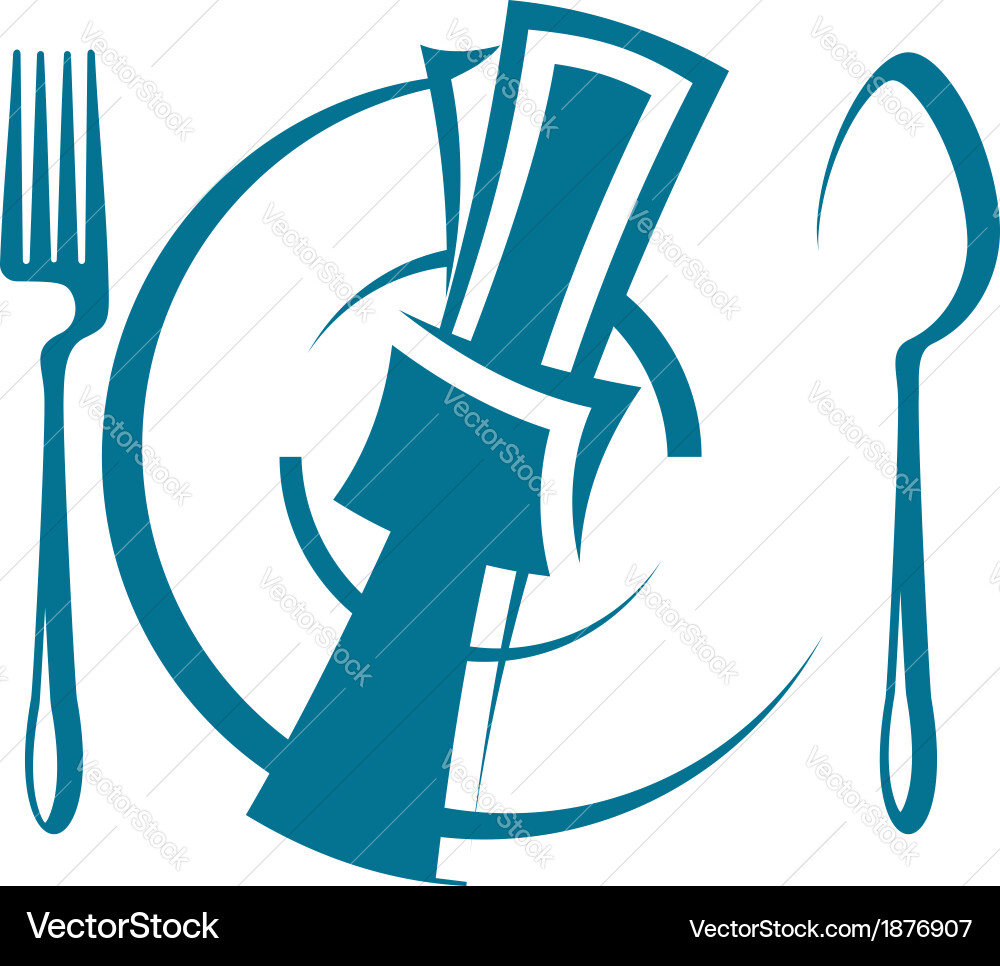 Dinnertime table setting Royalty Free Vector Image