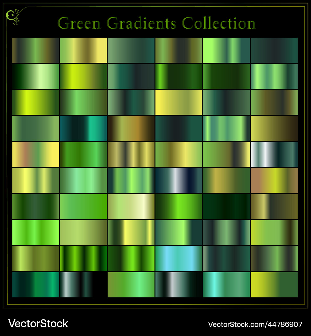 Green nature gradients big collection Royalty Free Vector