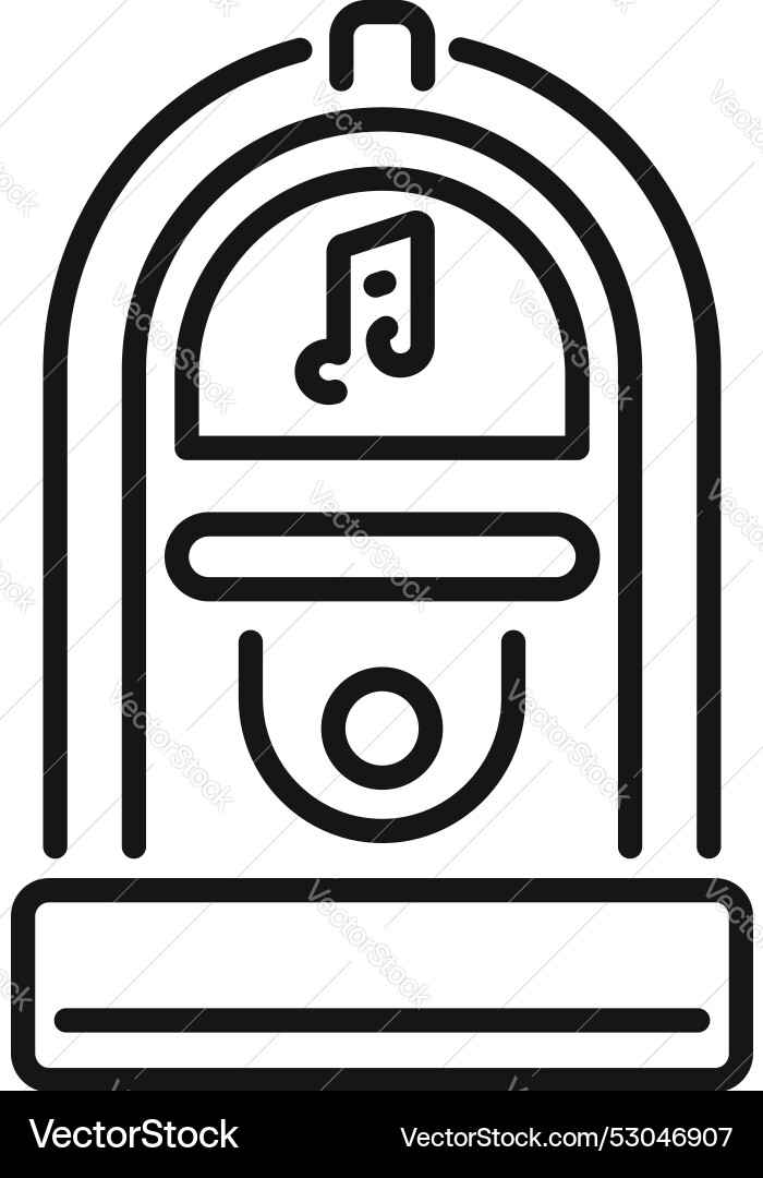 Jukebox playing music icon showing note symbol Vector Image