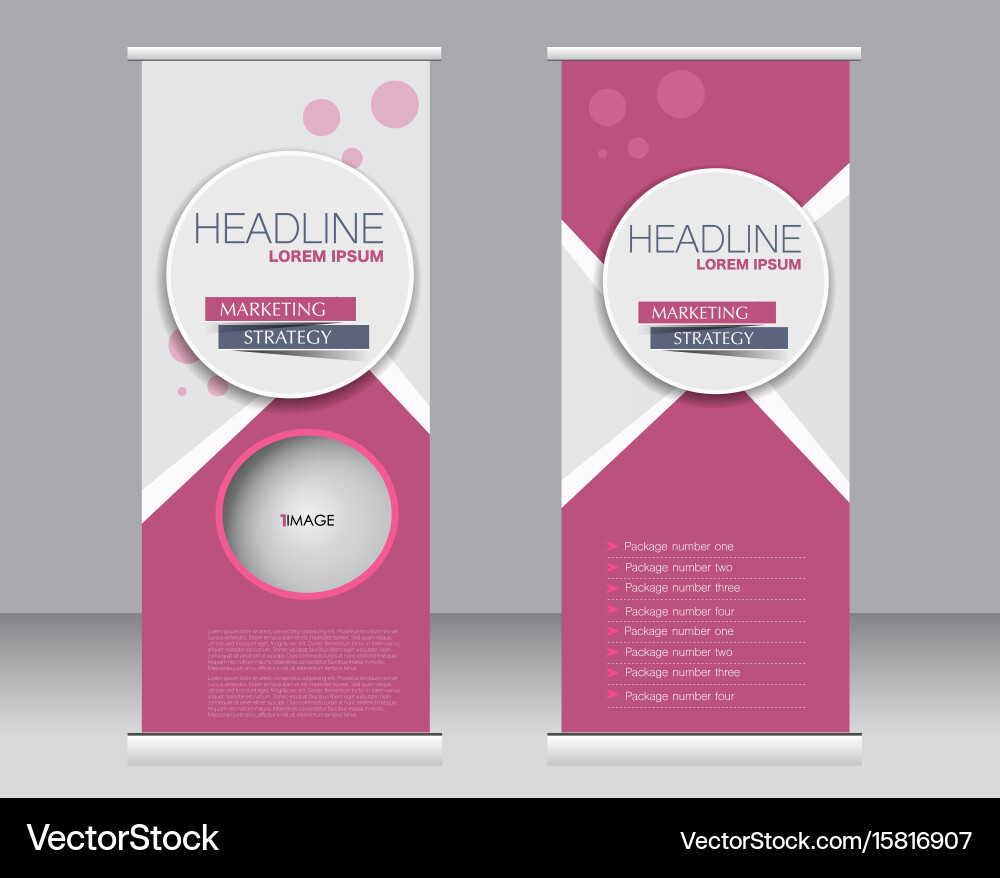 Roll up banner stand template Royalty Free Vector Image