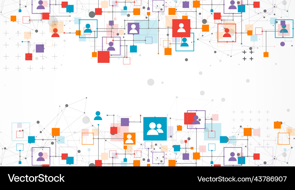 Social media background communication concept Vector Image