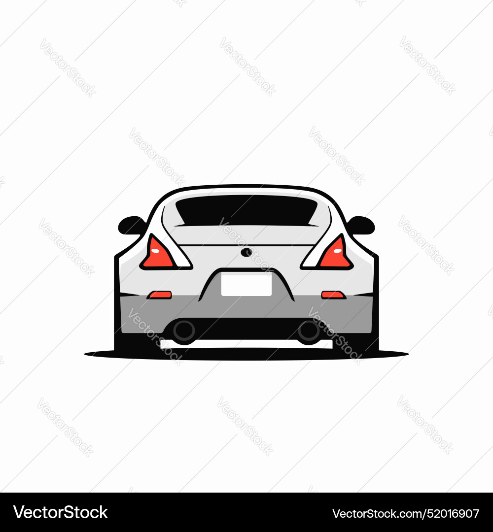 Sport car icon rear view Royalty Free Vector Image