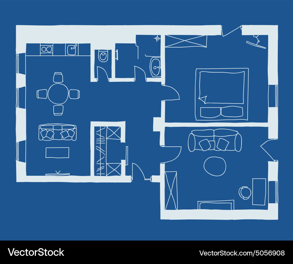 Architecture blueprint plan Royalty Free Vector Image