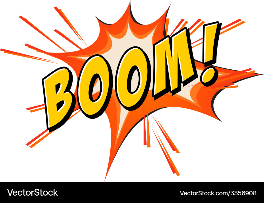 Boom flash on white Royalty Free Vector Image - VectorStock