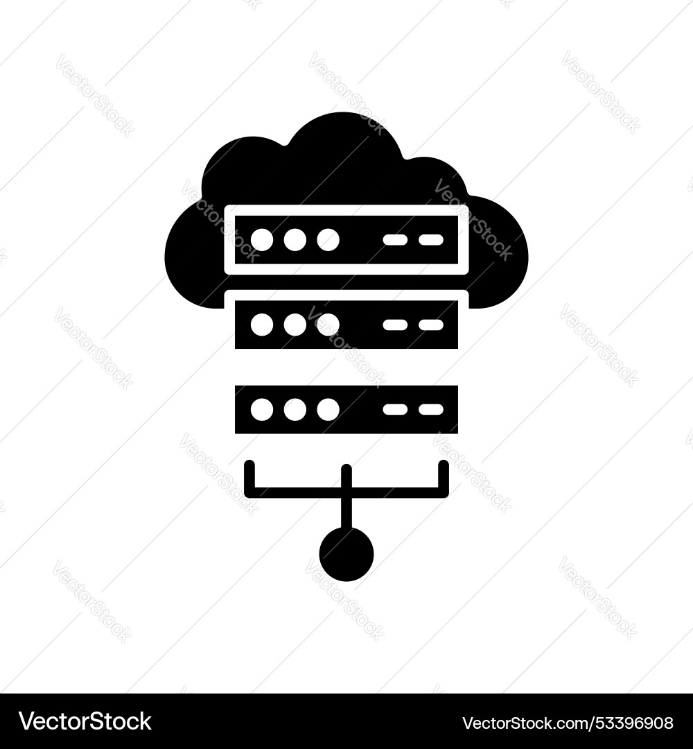Data center line icon isolated on white background