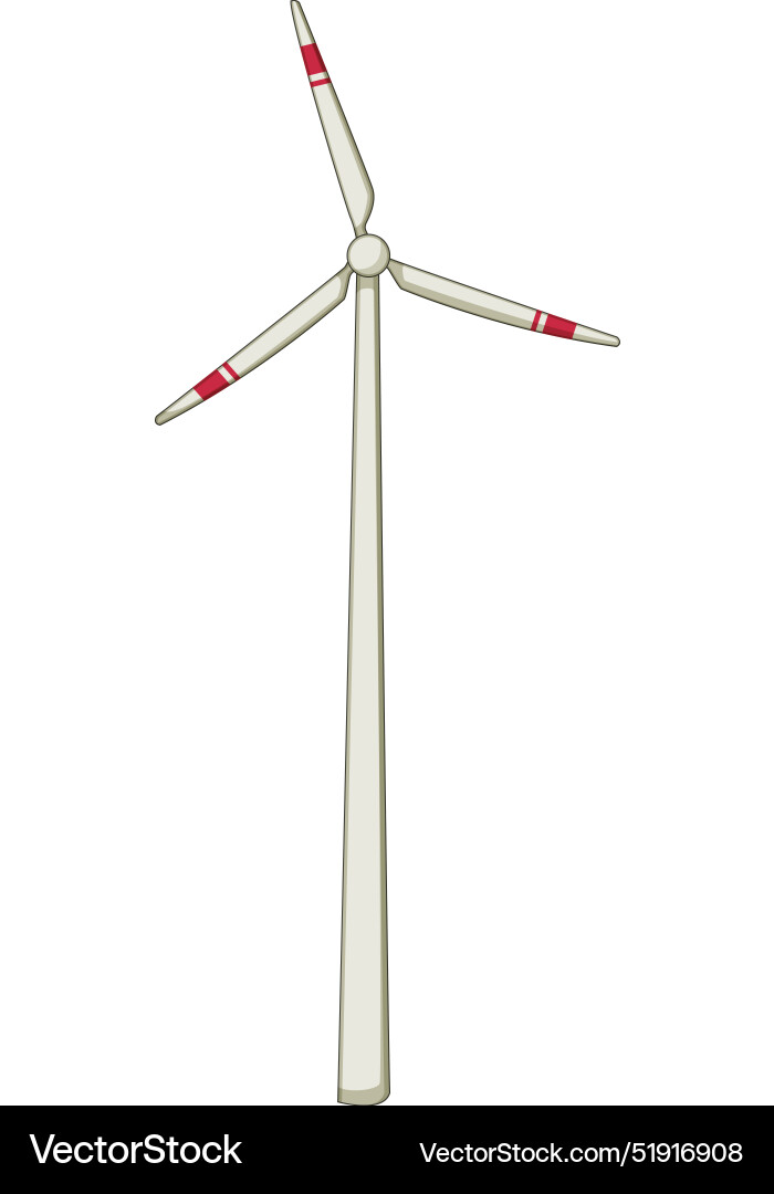 Energy wind turbine cartoon Royalty Free Vector Image